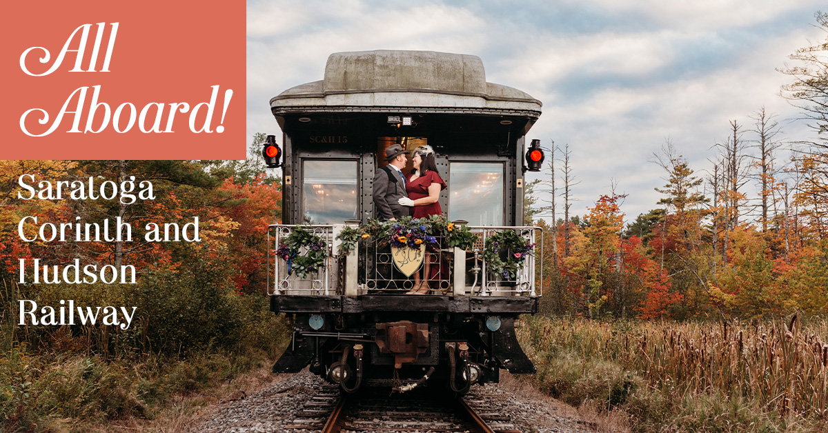 Experience a Striking Vintage Train Wedding | Saratogabride.com